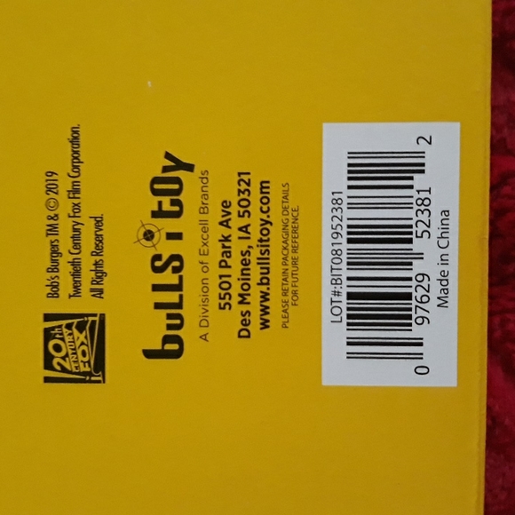 bulls i toys | Toys | Bobs Burgers Danglers From Bulls I Toy | Poshmark